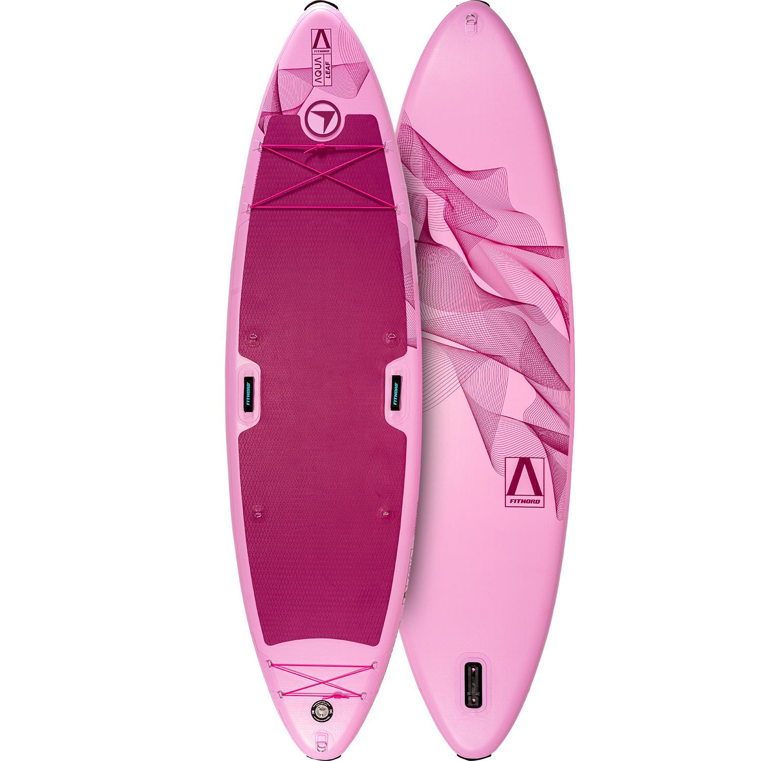 FitNord Aqua Leaf 340 SUP-brettsett 2023, rosa - Sportproffen.no